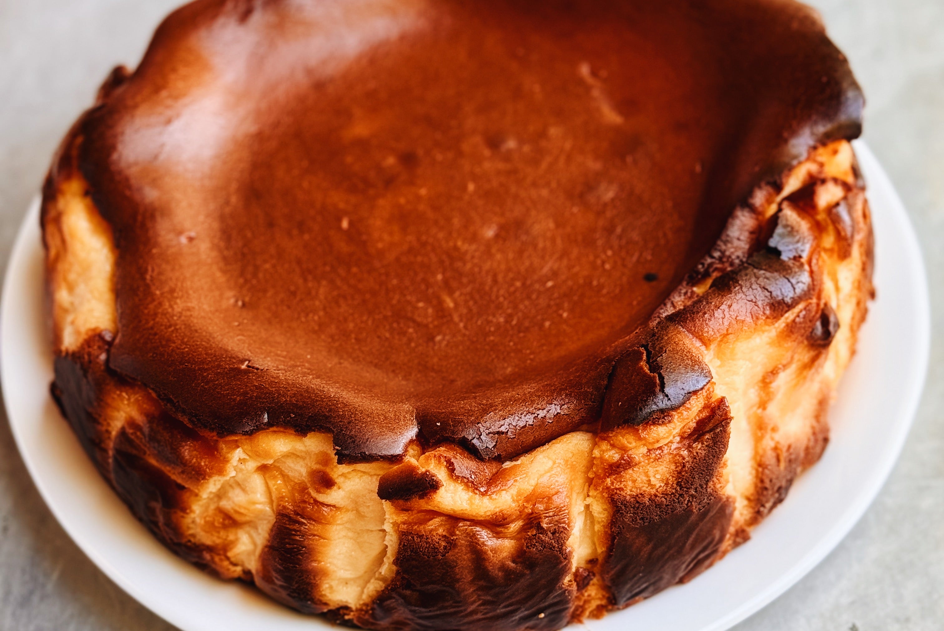 Basque Cheesecake with Blueberry Compote – Flourist